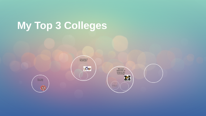 My Top 3 Colleges by on Prezi