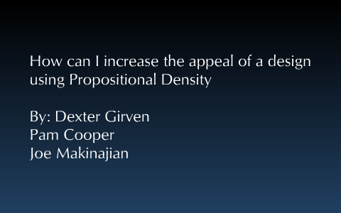 Propositional Density by Team Five on Prezi