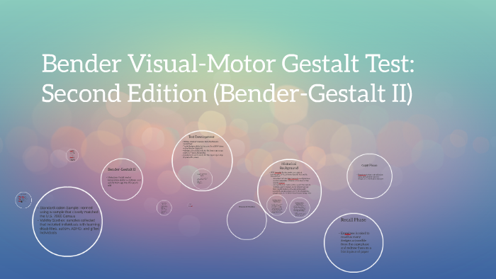 Bender Visual-Motor Gestalt Test: Second Edition (Bender-Ges by maeve ...