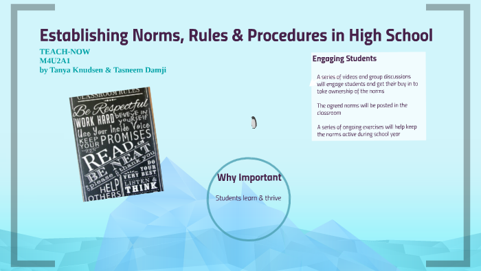 Establishing Norms, Rules & Procedures in High School by Tasneem Damji ...