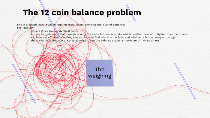 the 12 coin problem by Lin Xu on Prezi