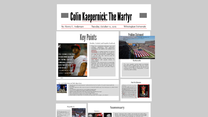 Colin Kaepernick: The Martyr by Henry Oney on Prezi