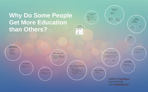 Why Do Some People Get More Education Than Others? by Matthew Pocobene ...