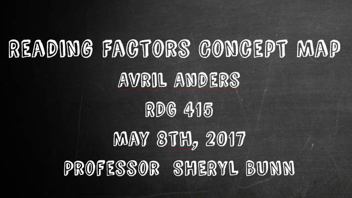 Reading Factors Concept Map by Avril Anders on Prezi