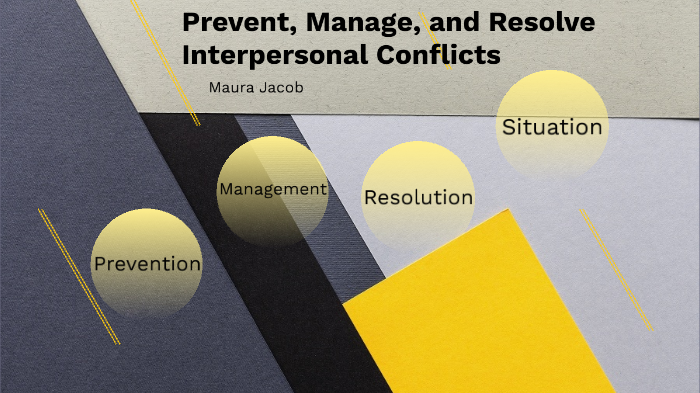 Prevent, Manage, and Resolve Interpersonal Conflicts by Maura Jacob on ...