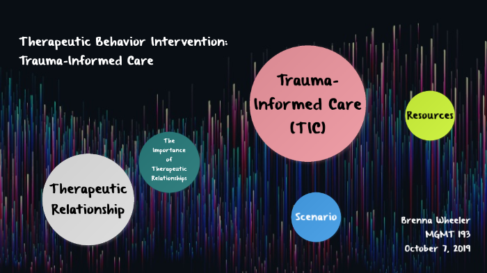 Therapeutic Behaviour Intervention: Trauma-Informed Care by Brenna ...