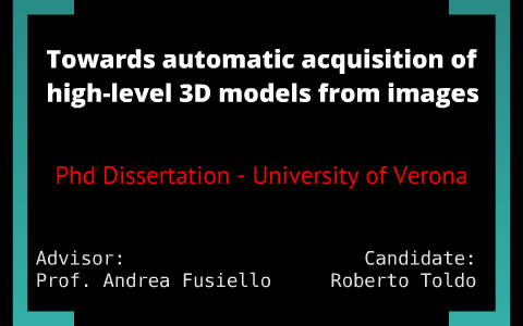 Towards automatic acquisition of high-level 3D models from images by ...