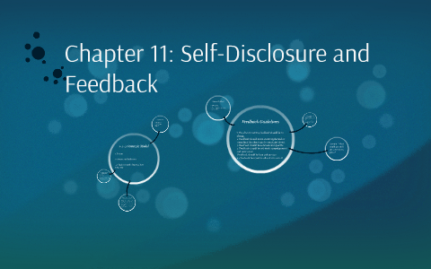 Chapter 11: Self-Disclosure and Feedback by Tiffany Rogers on Prezi