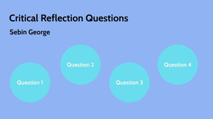 Critical Reflection Questions by Sebin George on Prezi