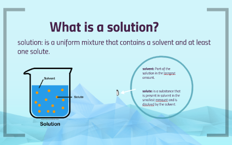 What is a solution? by h q on Prezi