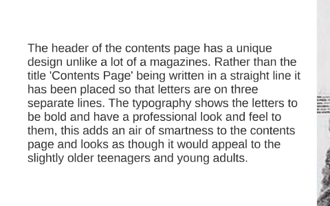 Vibe Magazine Contents Page Analysis by bethany ryalls on Prezi