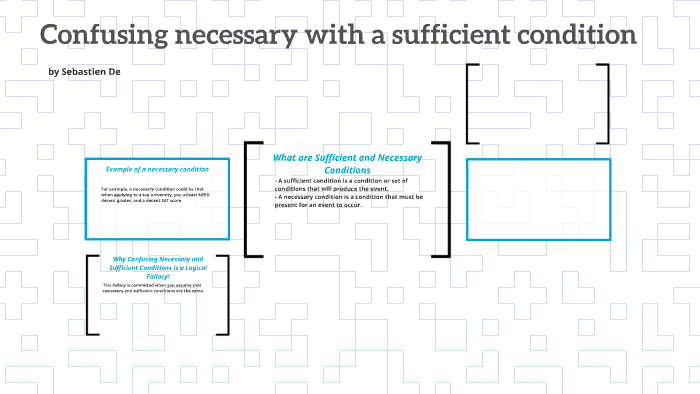 Confusing necessary with a sufficient condition by Tyrone Biggums on Prezi
