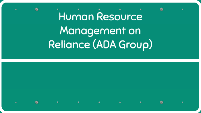 Human Resource Management on Reliance (ADA Group) by Radhika Bhosale on ...