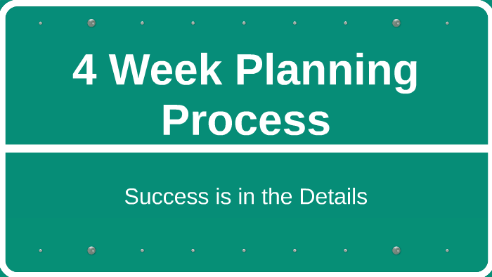 4 Week Planning Process by Marisa Dabney on Prezi