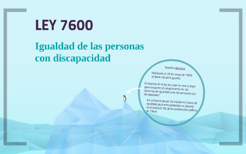 LEY 7600 LEY IGUALDAD PERSONAS CON INCAPACIDAD by alejandro vargas on Prezi