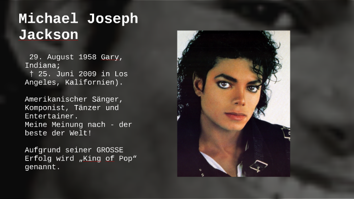 Michael Jackson (Deutsch) by Louise Rosendahl on Prezi
