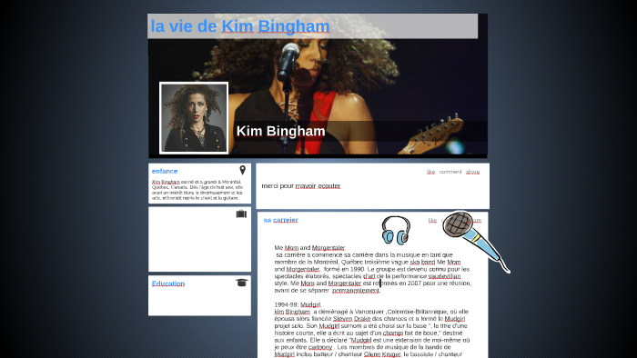 la vie de Kim Bingham by jojo senga on Prezi