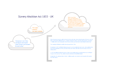 Slavery Abolition Act 1833 - UK by A W on Prezi