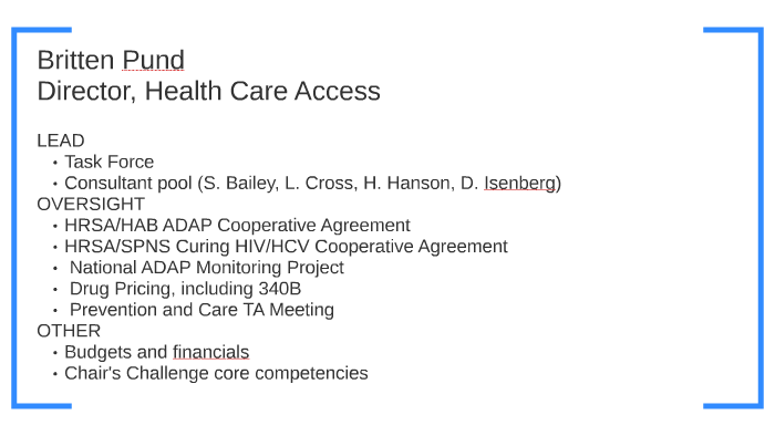 HCA org chart by Britten Pund