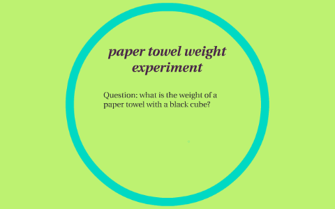 paper towel weight experiment by Henry Scott