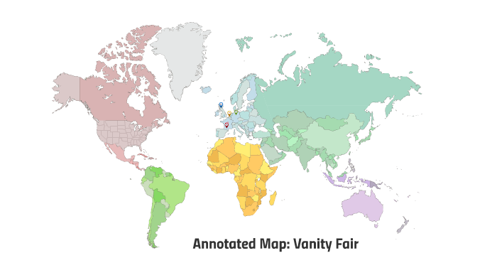 Annotated Map Vanity Fair By Shair Sekhar