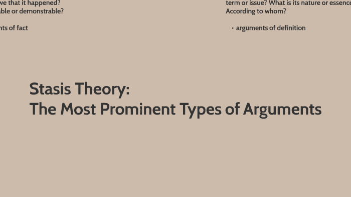 Stasis Theory by Matt Hollrah on Prezi