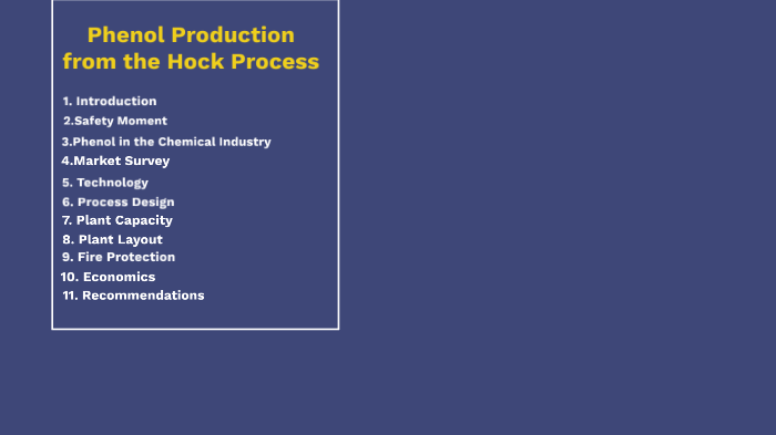Phenol Production from Cumene by benjamin Mensah on Prezi