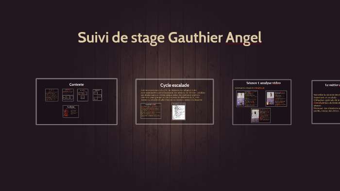 Suivie de stage Gauthier Angel by angel gauthier on Prezi