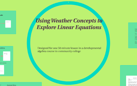 Using Weather Concepts to Explore Linear Equations by Kathy Foster on Prezi