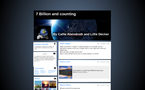 7 Billion and counting by Callie Abendroth on Prezi