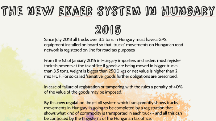 logMASter - about EKAER in Hungary by Miklós Rácz on Prezi
