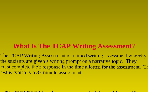 Parents' Night-In ~ TCAP Writing Assessment by Glynna Warner on Prezi