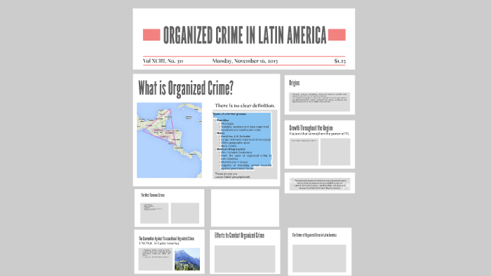 ORGANIZED CRIME IN LATIN AMERICA by Bonet G
