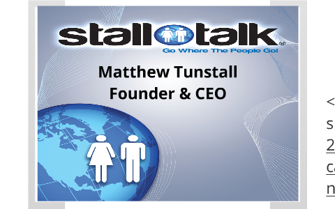 Stall Talk by Matt Tunstall