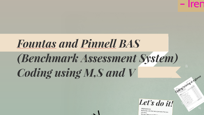 Fountas and Pinnell BAS (Benchmark Assessment System) by amanda ...