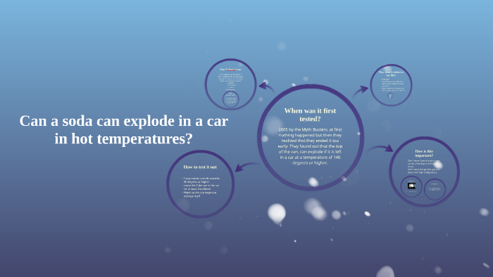 Can a soda can explode in a car in hot temperatures? by fran chour on Prezi