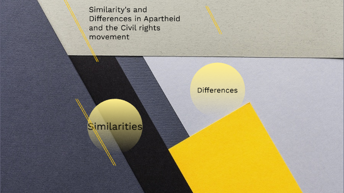 Compare and contrast differnces and similarities for apartheid and the ...