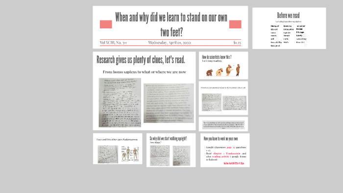 When and why did we learn to stand on our own two feet? by JUAN CARLOS ...