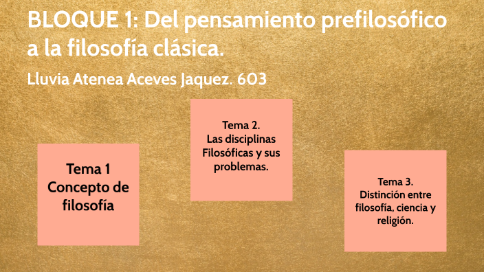 BLOQUE 1: Del pensamiento prefilosófico a la filosofía clásica. by ...