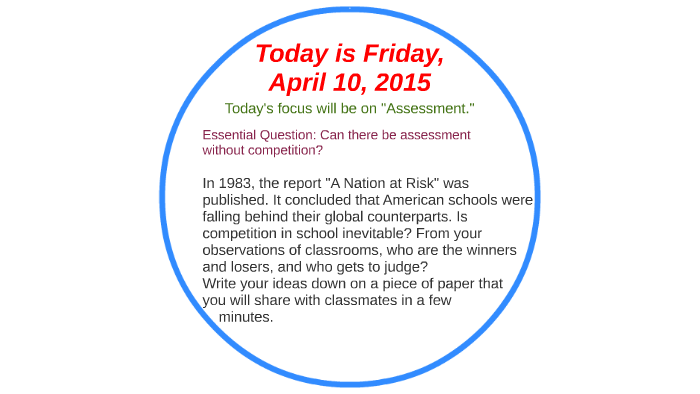 In 1983, the report "A Nation at Risk" was published. It con by Todd ...