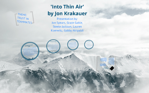 Into Thin Air by Jon Krakauer by Gabriele A