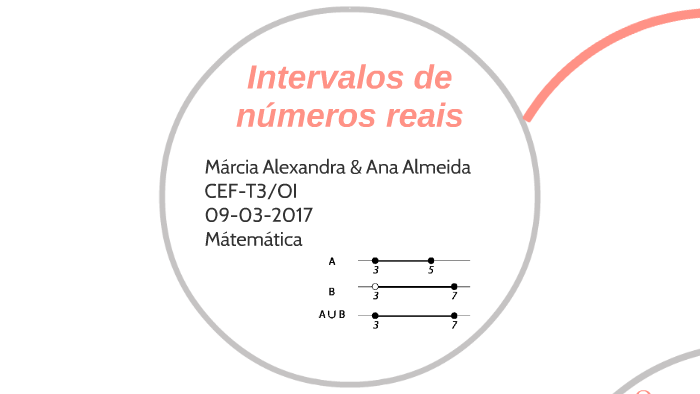 Intervalos de números reais by Márcia Alexandra on Prezi