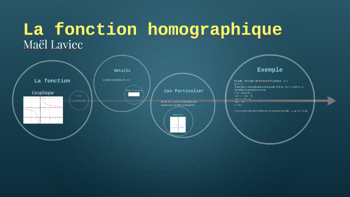 La fonction homographique by Maël Laviec
