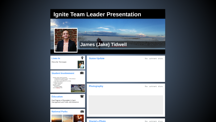 Ignite Team Leader Presentation by Jake Tidwell on Prezi