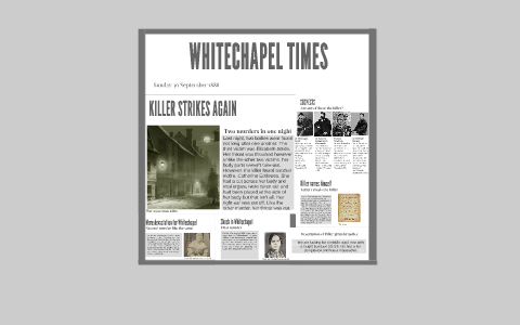 Jack the Ripper newspaper by Bradley Scott on Prezi