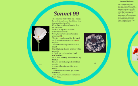 Sonnet 99 by on Prezi