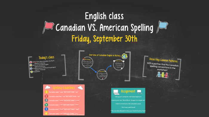 English - Canadian VS. American Spelling by Sarah Lalonde on Prezi