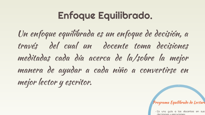 Enfoque Equilibrado. by Lara Franco on Prezi