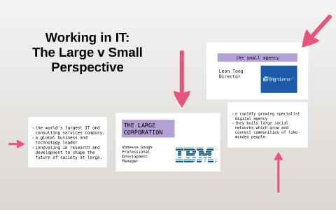 Working in IT: The Large v Small Perspective by on Prezi