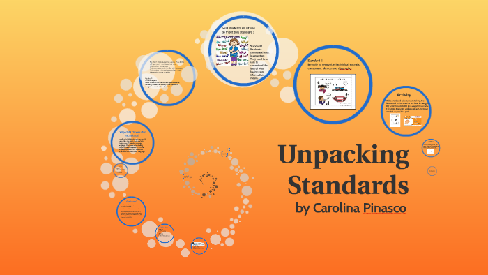 Unpacking Standards by Carolina Pinasco